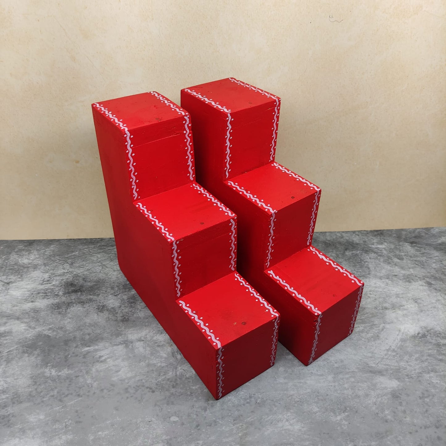 3 Step Diya Stand - Vilakku Padi - DS11 – Decor Duniya