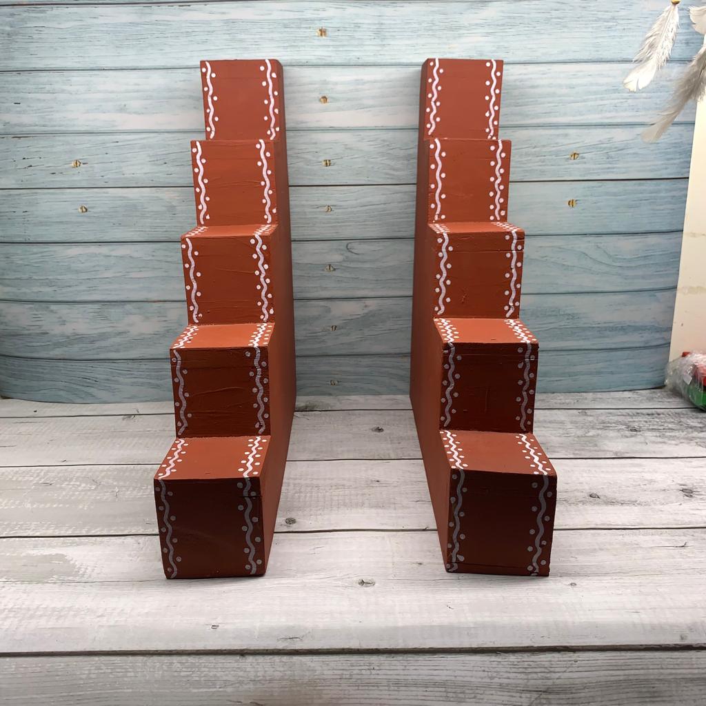 5 Step Diya Stand - Vilakku Padi - DS02 – Decor Duniya