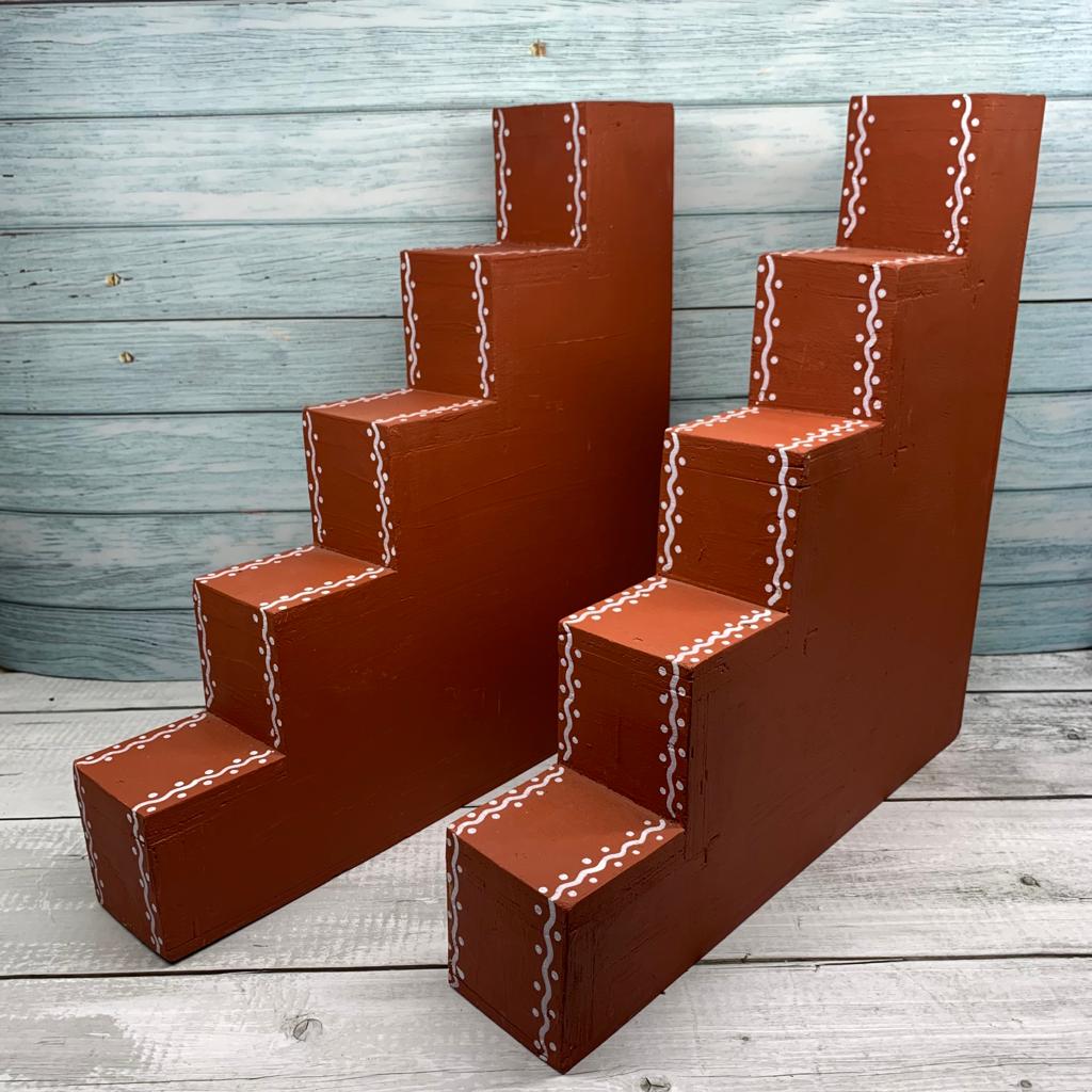 5 Step Diya Stand - Vilakku Padi - DS02 – Decor Duniya