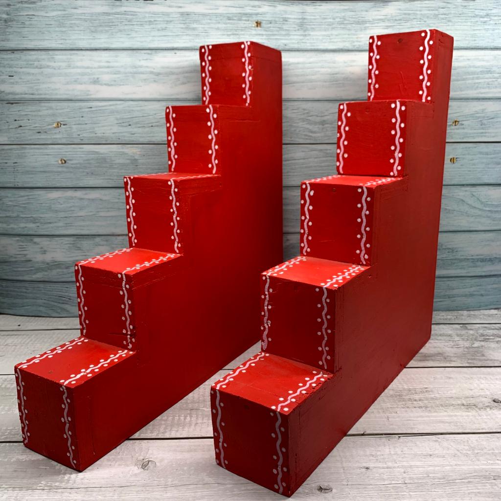 5 Step Diya Stand - Vilakku Padi - DS03 – Decor Duniya