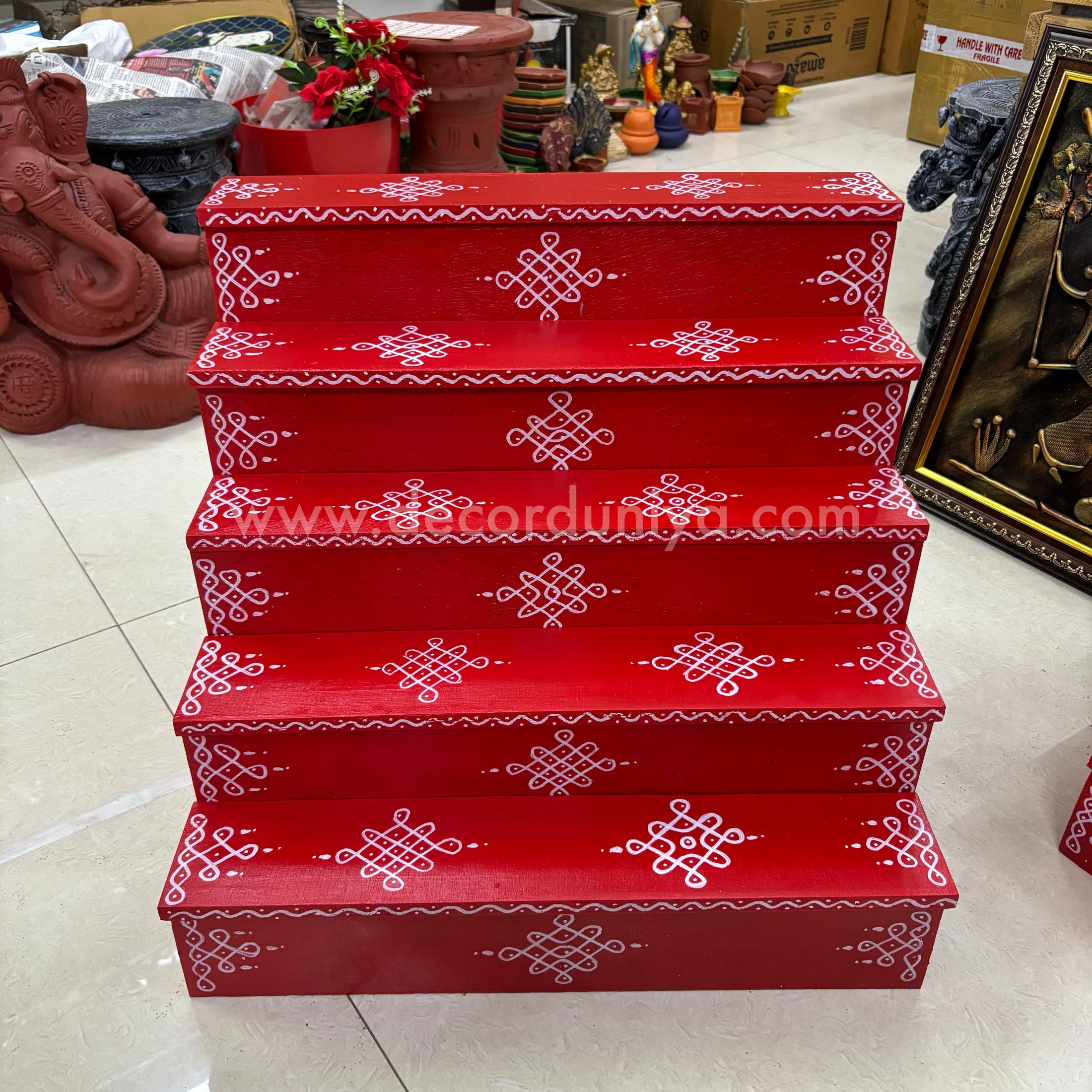Dismantable 5 Step Golu Padi | 24 inches Width - DGP11 – Decor Duniya