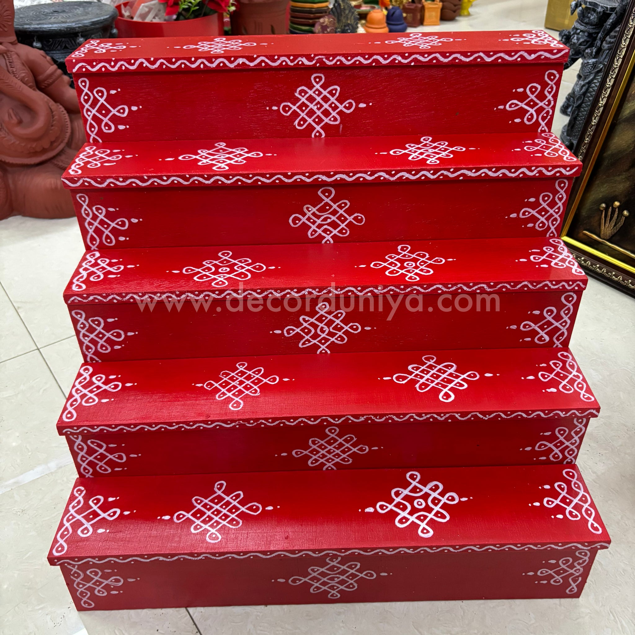 Dismantable 5 Step Golu Padi | 24 inches Width - DGP11 – Decor Duniya