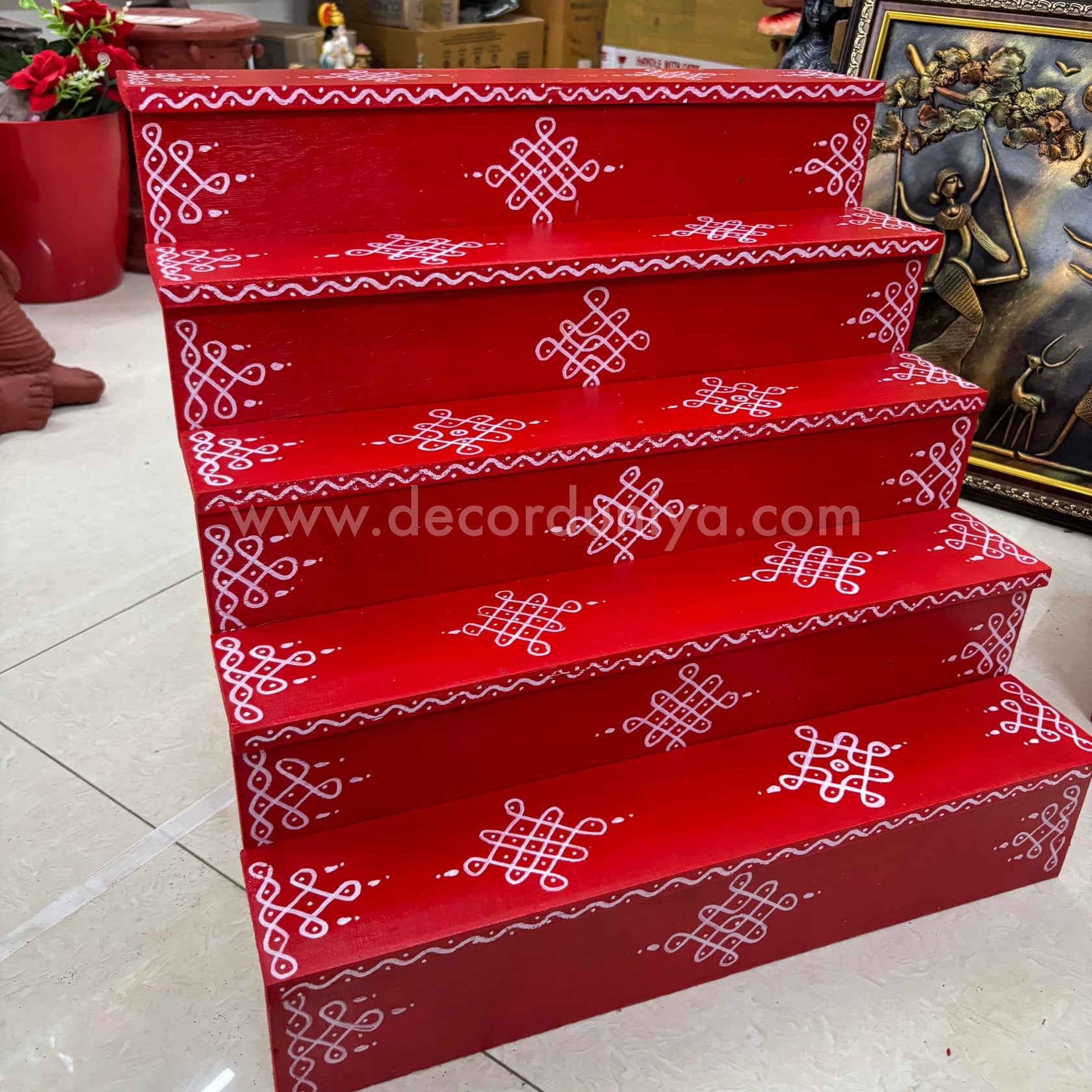 Dismantable 5 Step Golu Padi | 24 inches Width - DGP11 – Decor Duniya