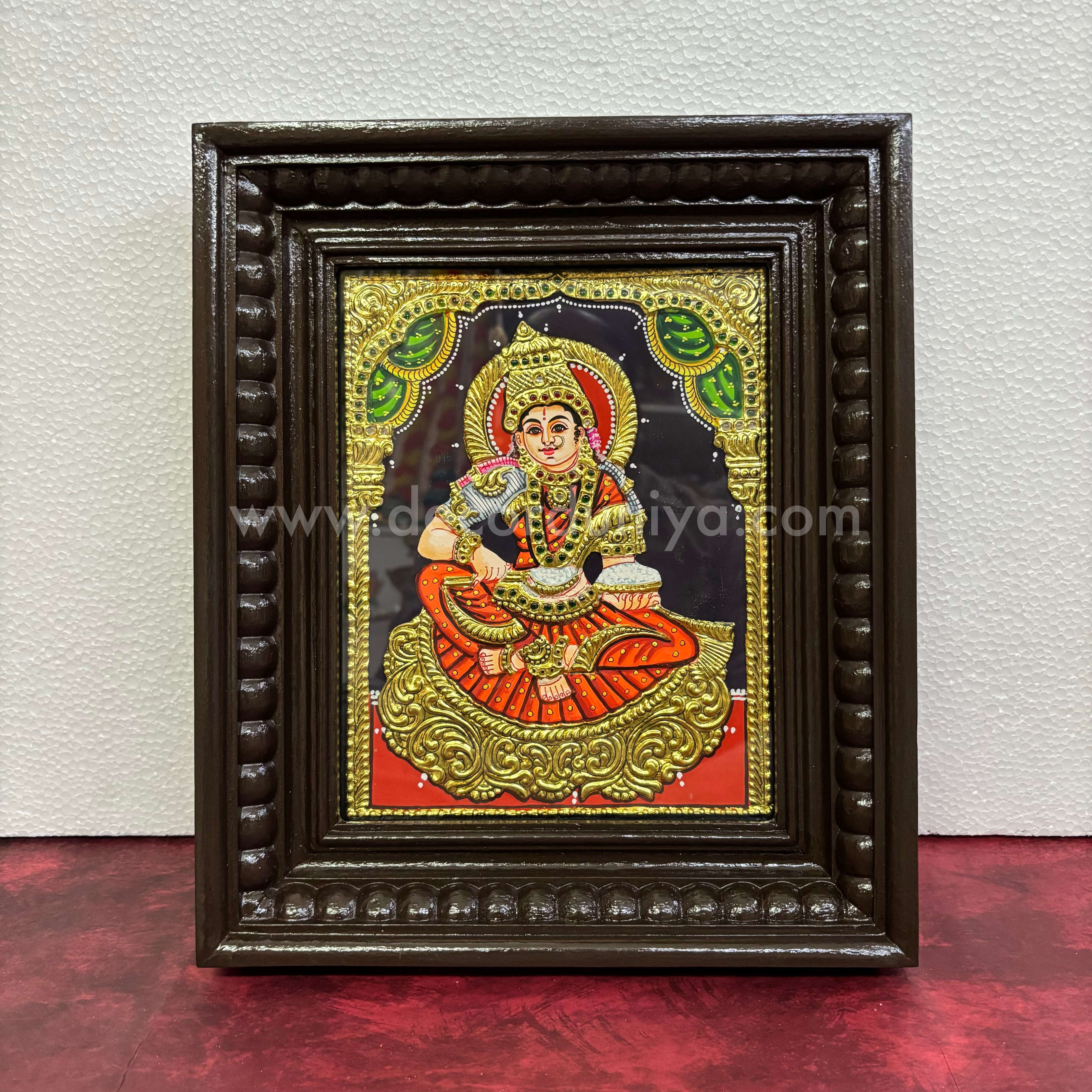 Tanjore Painting | Annapoorani | Chettinad Frame | - Flat Gold Foil ...
