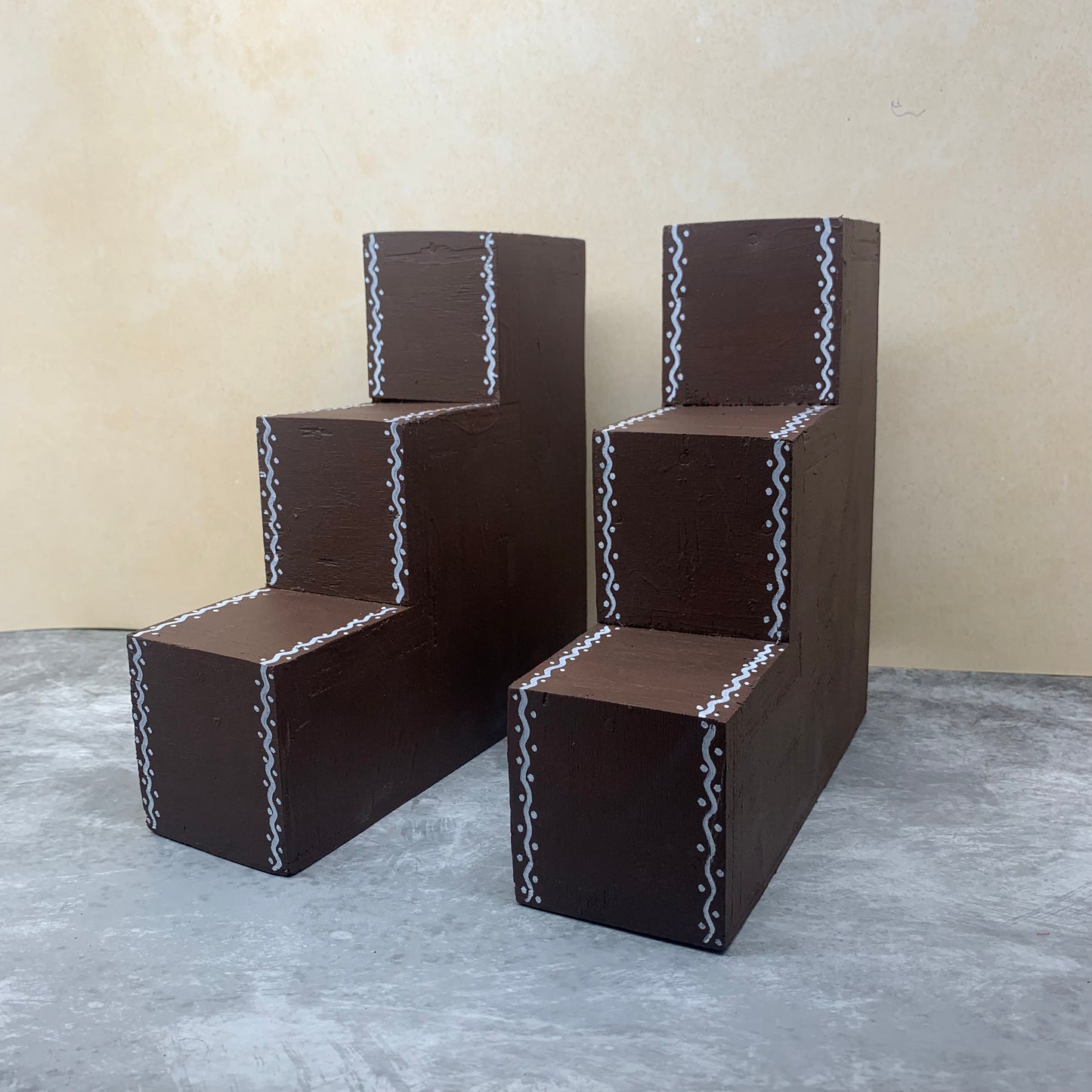 3 Step Diya Stand - Vilakku Padi - DS05 – Decor Duniya