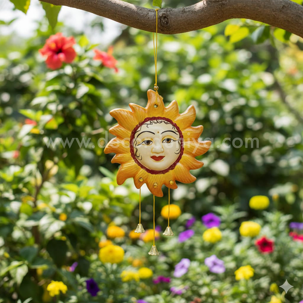 Hand Crafted Sun Face Hanging - VSF102 – Decor Duniya